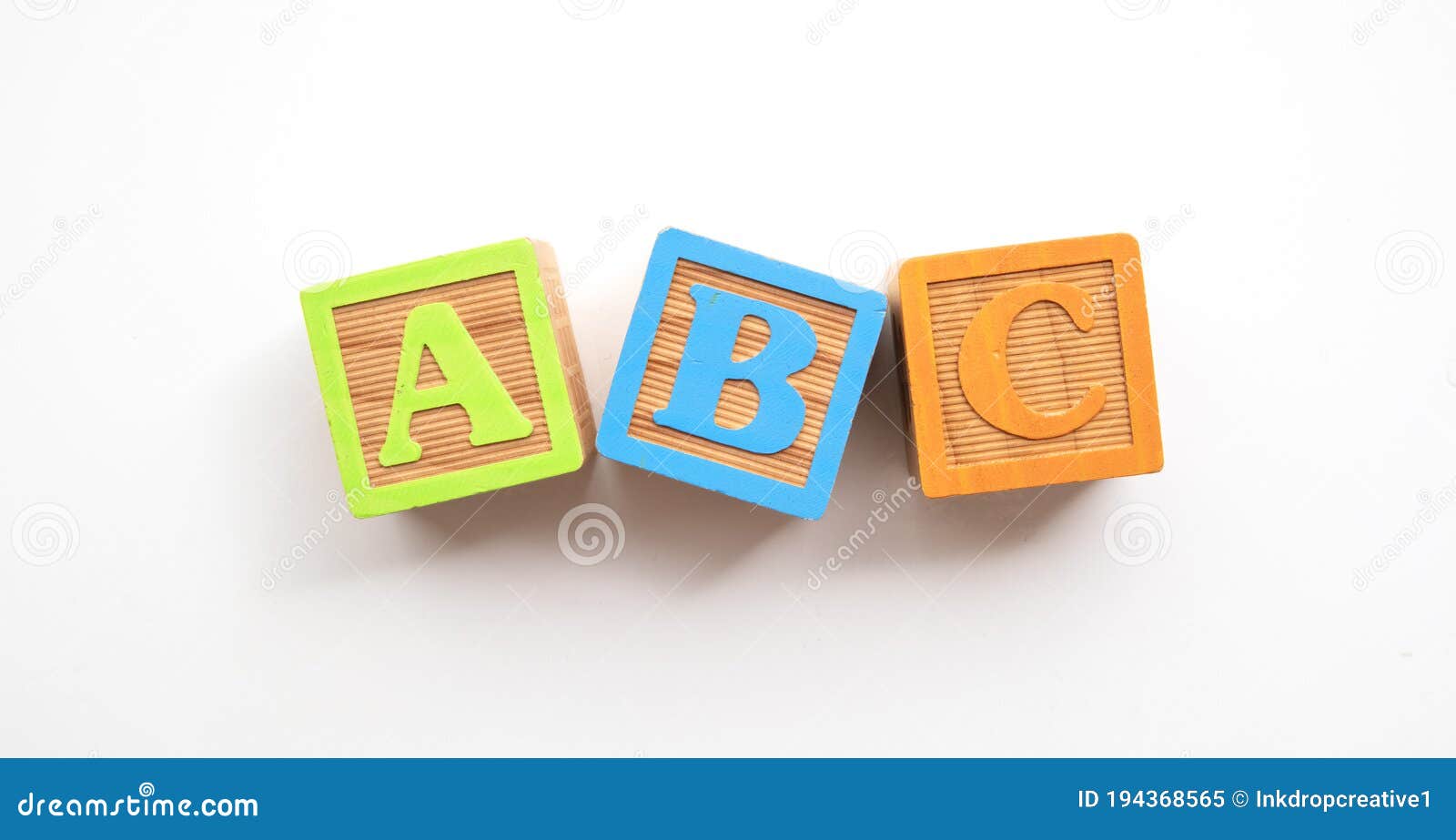ABC Letters Made from Colourful Wooden Baby Development Blocks Stock ...