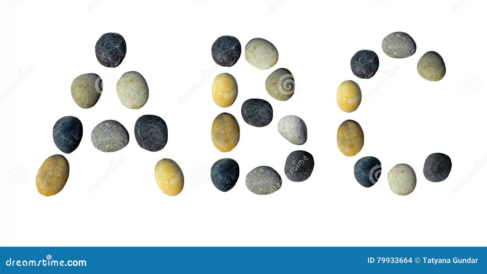 ABC Letters Made of Pebbles. Stock Illustration - Illustration of ...