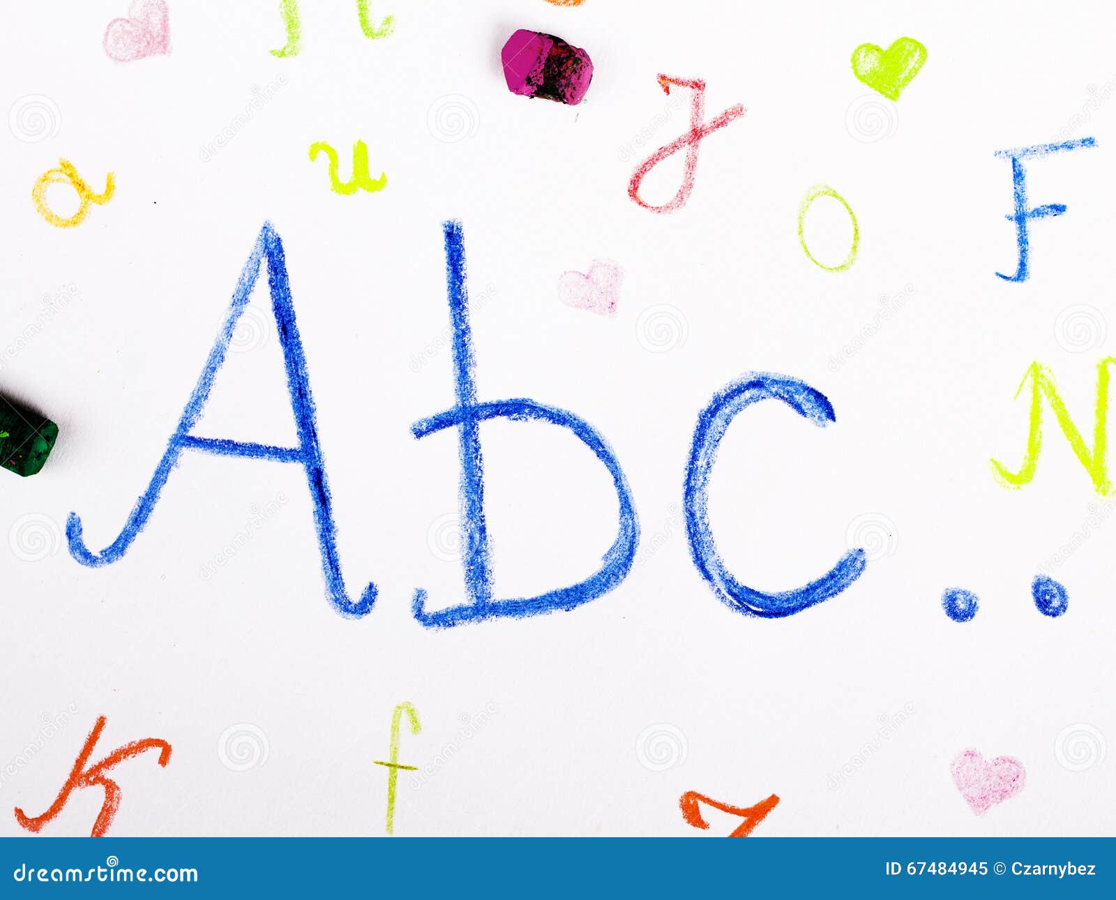 ABC letters on paper stock illustration. Illustration of greeting ...
