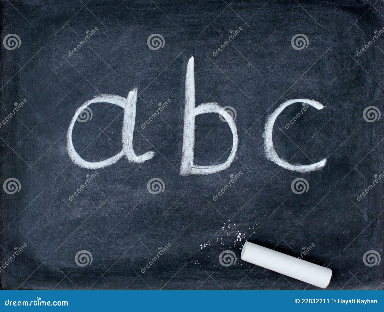 Abc Letters and School Stuff on Blackboard Stock Image - Image of ...