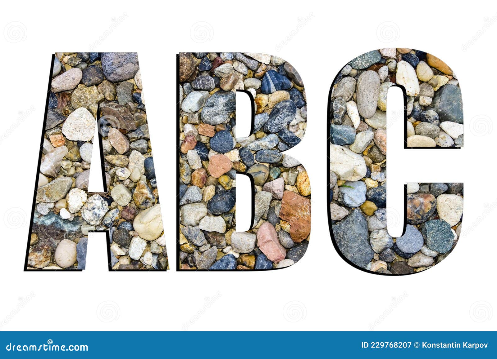 PQR Letters. Stone Design Alphabet, Collection Of Letters Isolated On ...