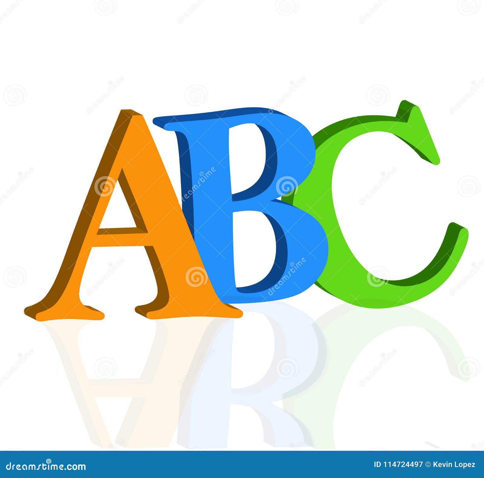 ABC Letters on White Background Vector Stock Vector - Illustration of ...
