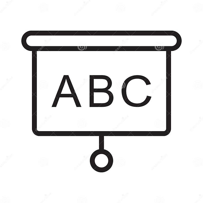 ABC thin line vector icon stock vector. Illustration of science - 158229197