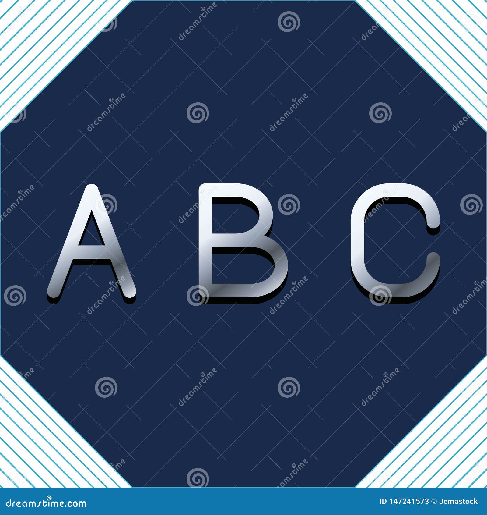 ABC metallic font stock vector. Illustration of decoration - 147241573