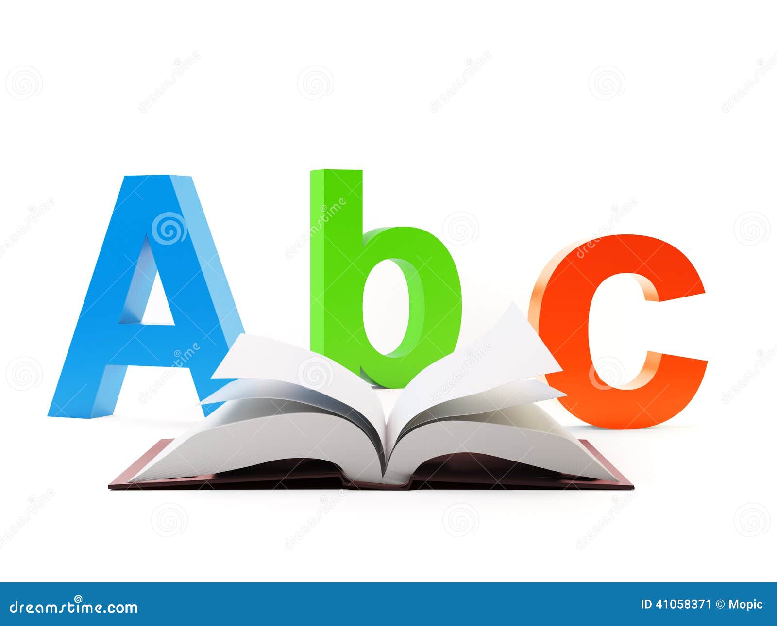 Abc open book stock illustration. Illustration of letter - 41058371