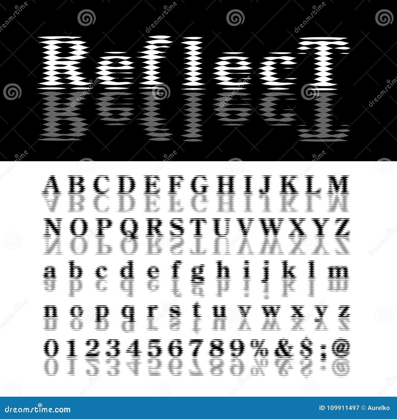 Abc reflect stock vector. Illustration of number, design - 109911497