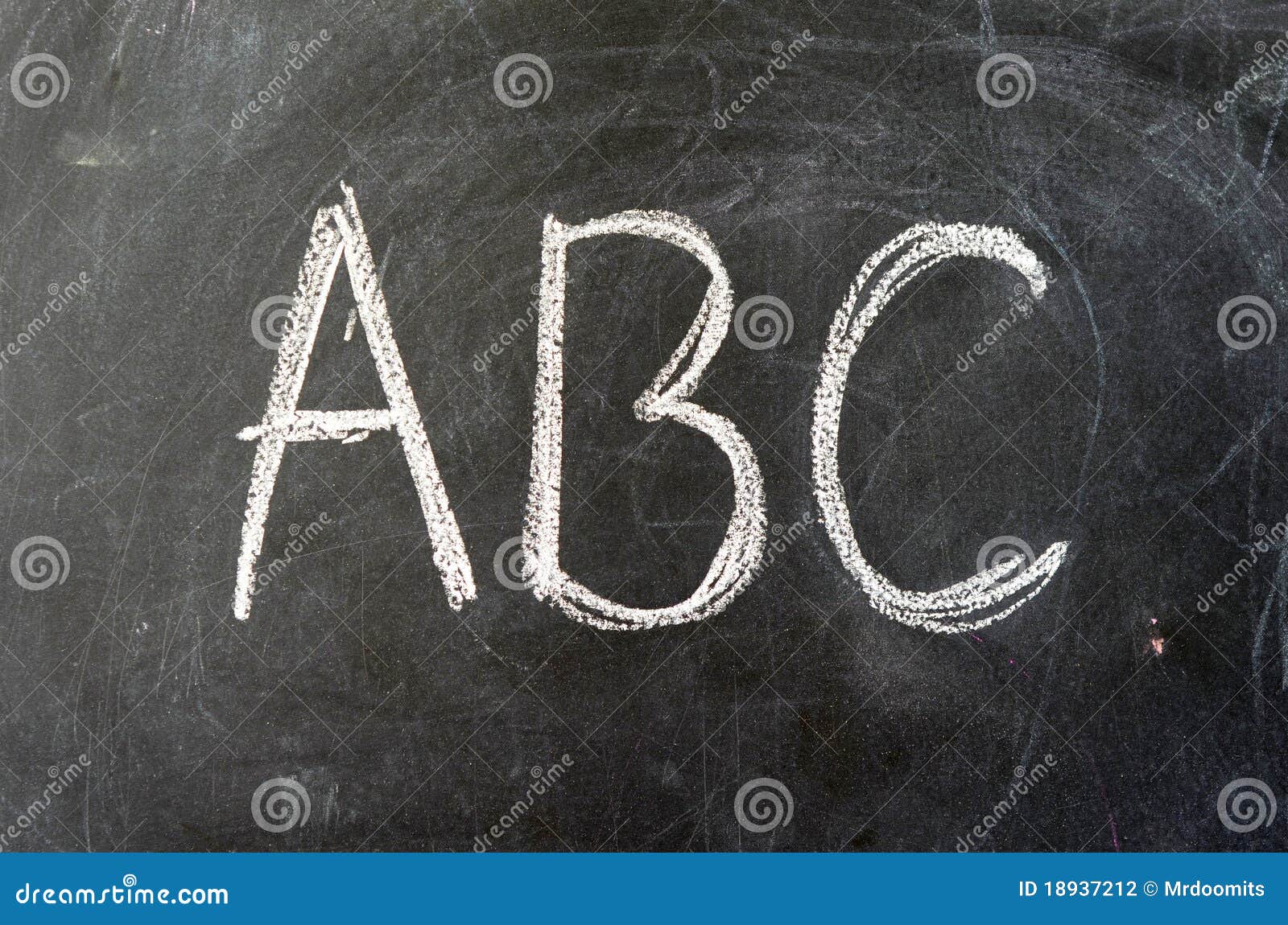 ABC on a School Blackboard stock photo. Image of letter - 18937212
