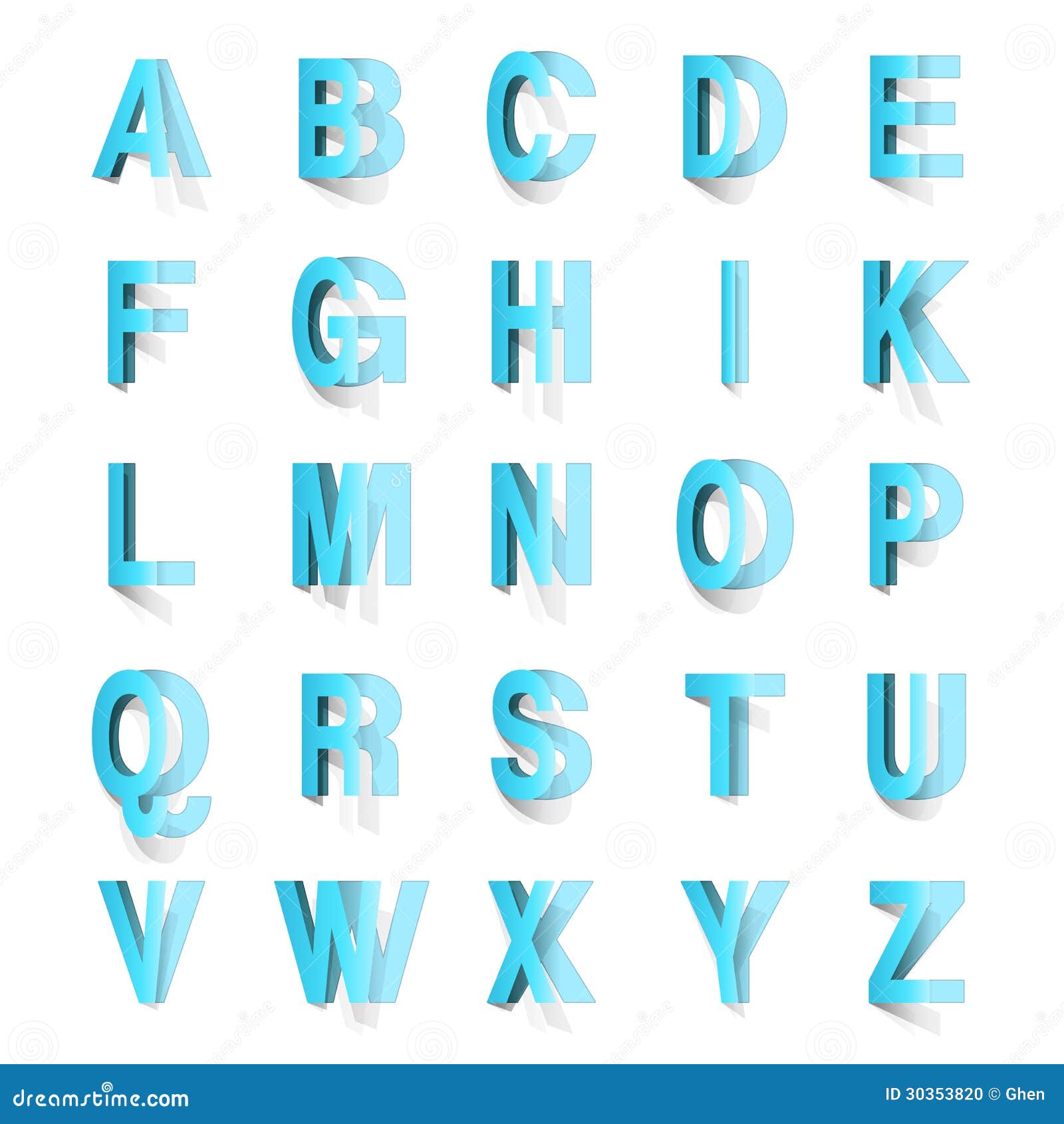 Abc set cut out stock vector. Illustration of funny, colorful - 30353820