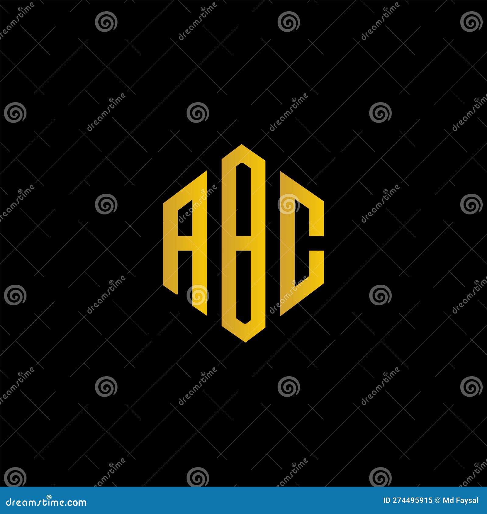 ABC Shield Abstract Monogram Letter Mark Vector Logo Stock Vector ...