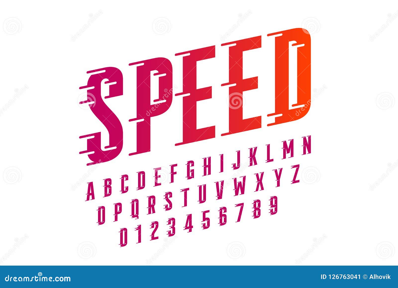 Speed style font stock vector. Illustration of motion - 126763041