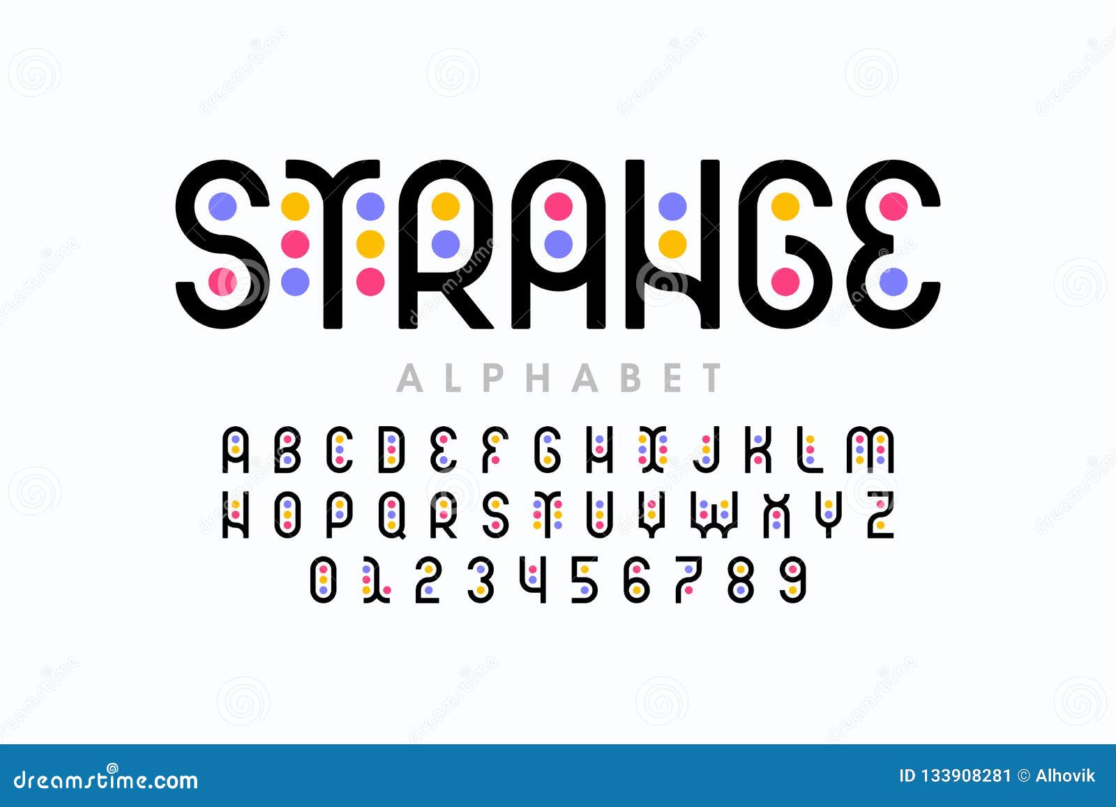 Strange Font Stock Illustrations – 368 Strange Font Stock Illustrations ...