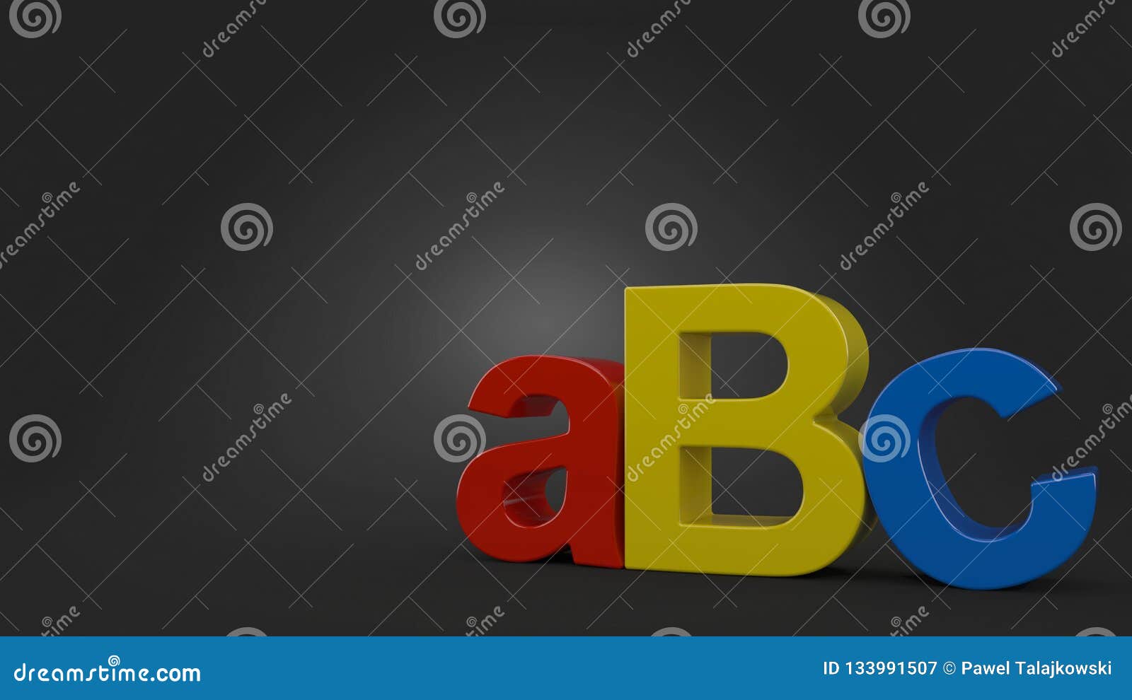 ABC Text on Gray Background Stock Illustration - Illustration of white ...