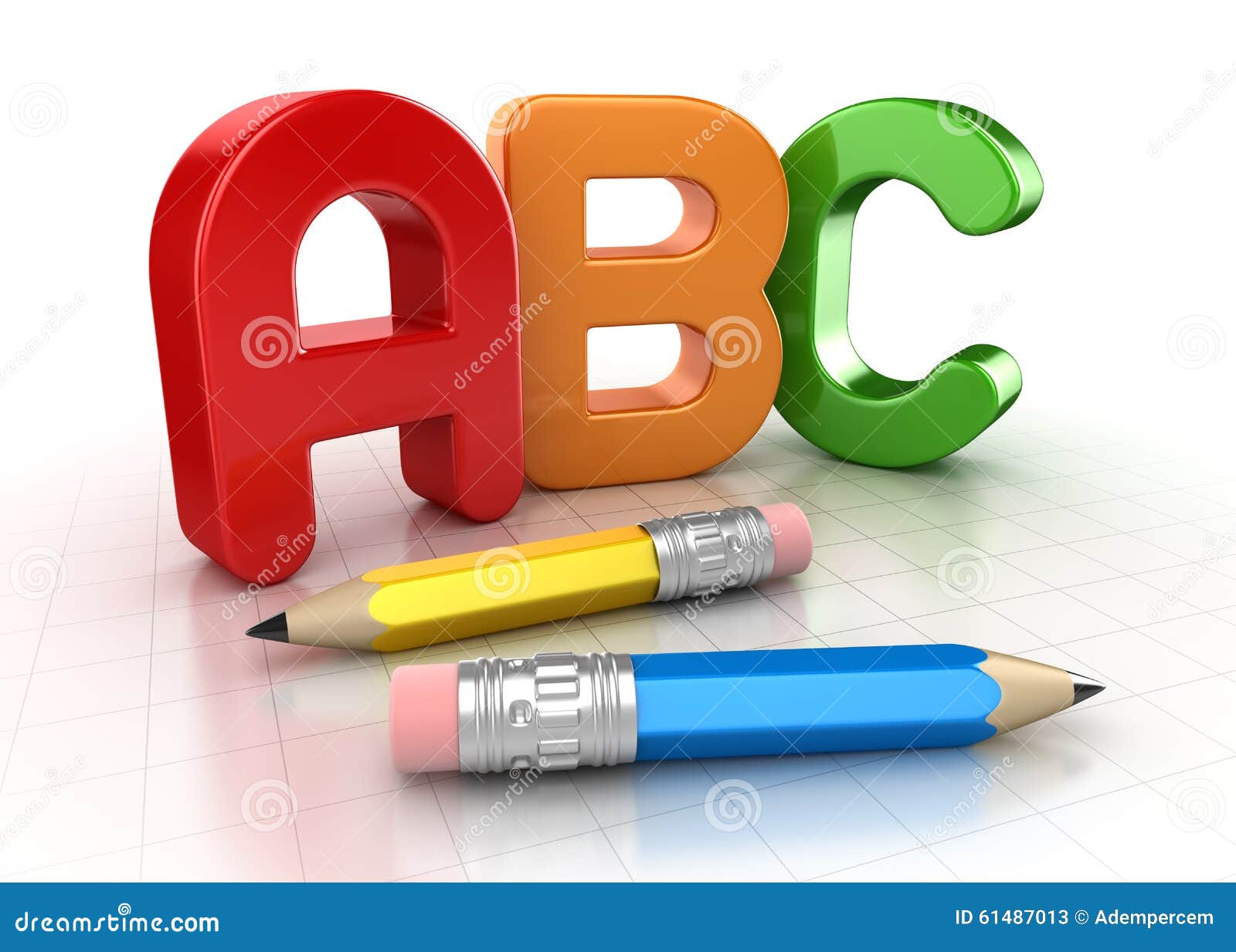Abc text and pencil stock illustration. Illustration of blue - 61487013