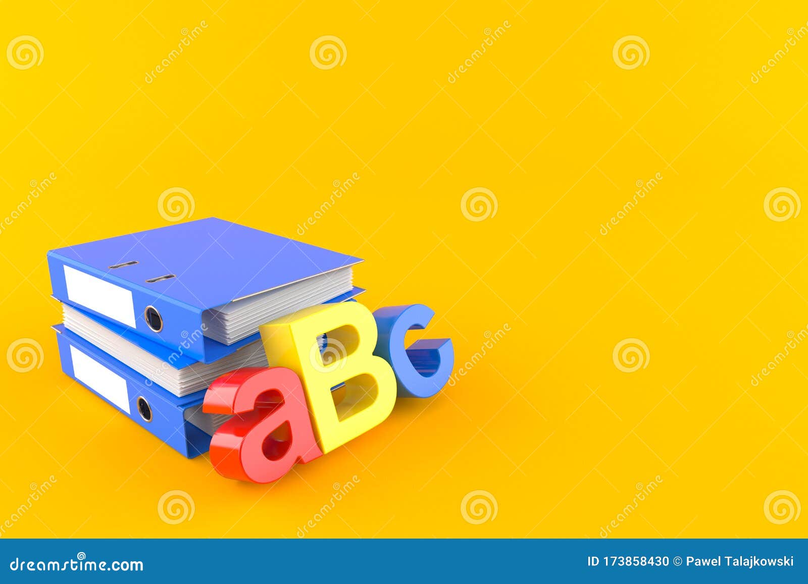 ABC text with ring binders stock illustration. Illustration of ...