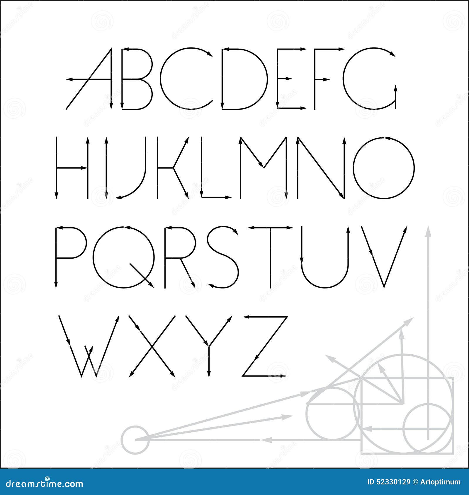 ABC Vector Font Letter Design Stock Vector - Illustration of style ...