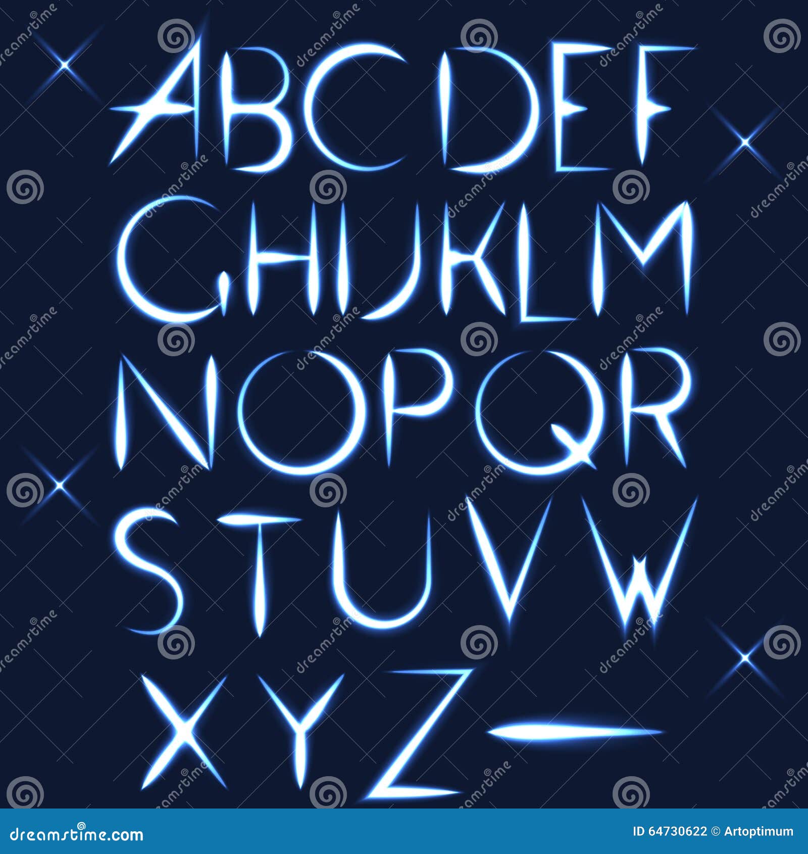 ABC Vector Light Font Letter Design Stock Vector - Illustration of font ...