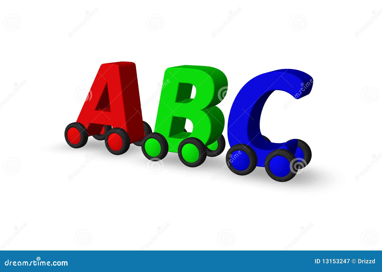 Abc on wheels stock illustration. Illustration of beginner - 13153247