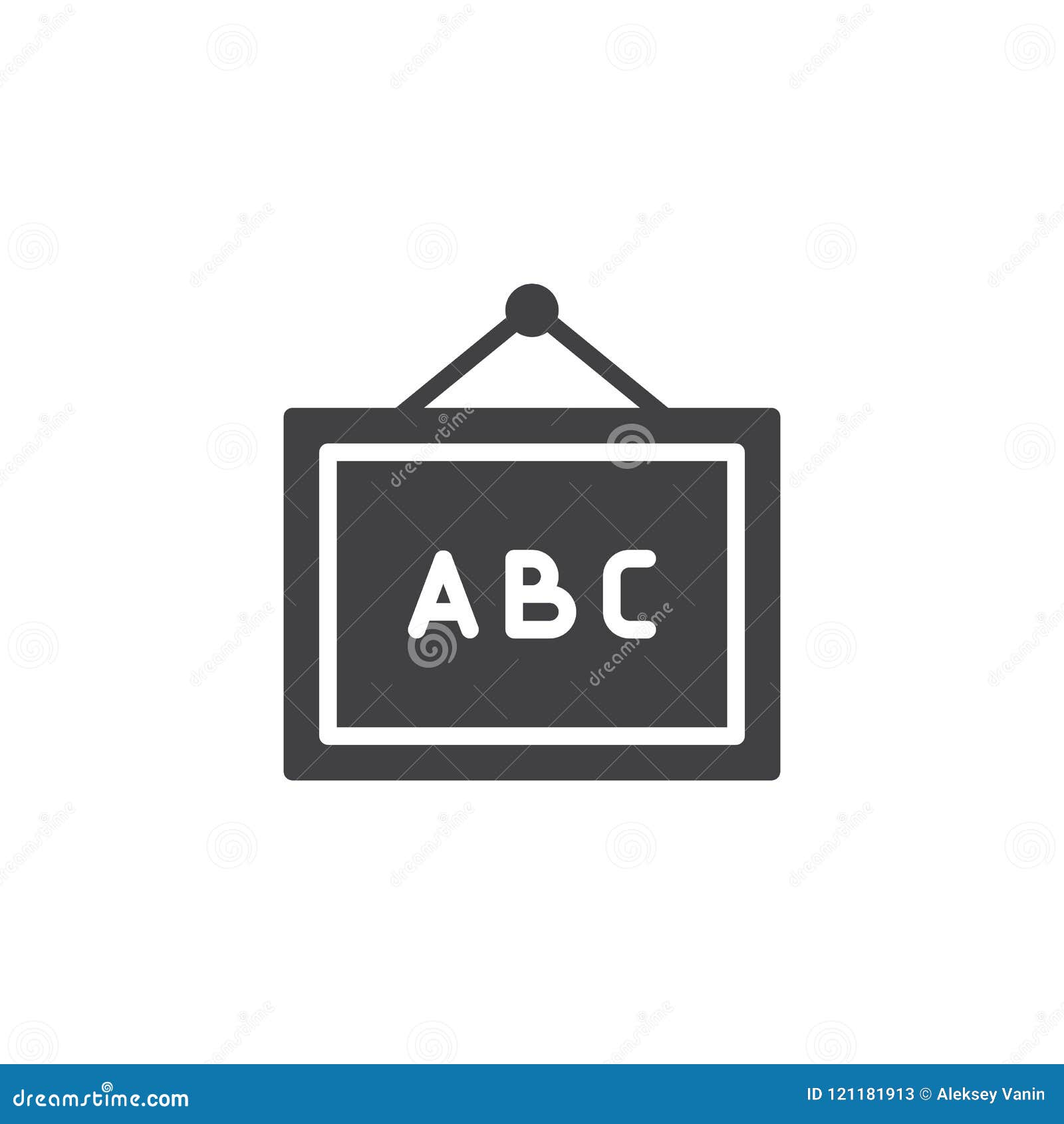 Abc Whiteboard Vectorpictogram Vector Illustratie - Illustration of ...