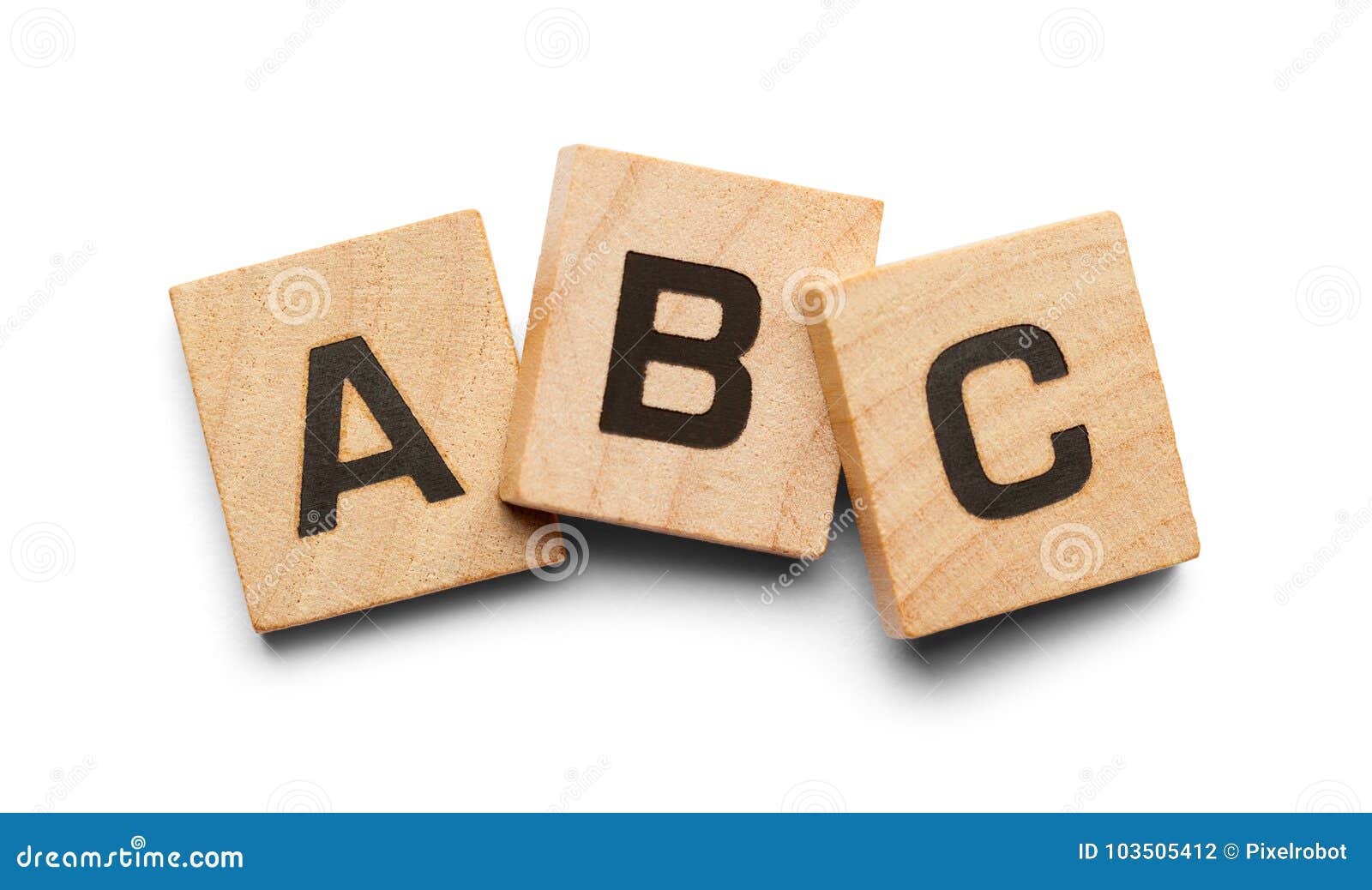 ABC Wood Tiles stock photo. Image of cube, tile, block - 103505412