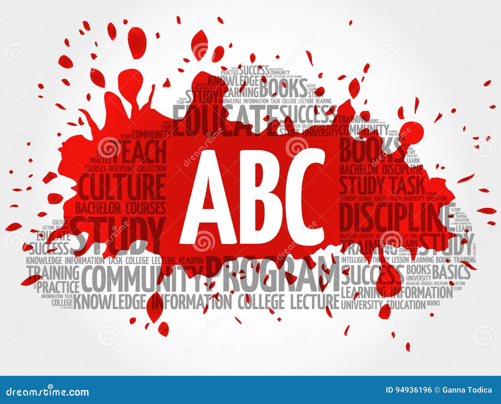 ABC word cloud collage stock illustration. Illustration of handmade ...