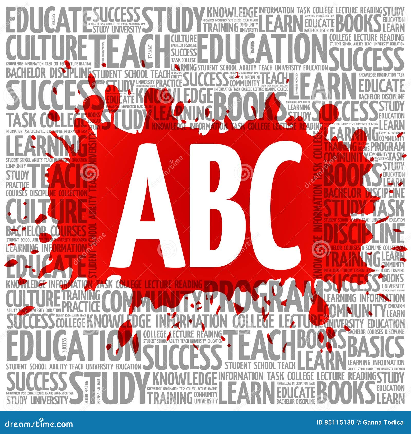 ABC Word Cloud, Education Concept Stock Illustration - Illustration of ...