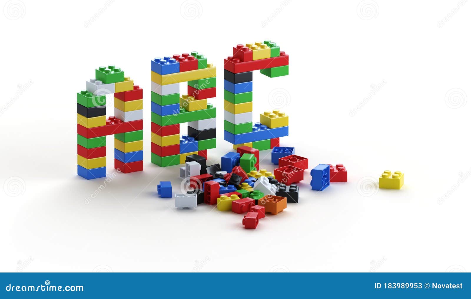Making Toy Bricks Pyramid. Play Matching Pieces. Vector Simple ...