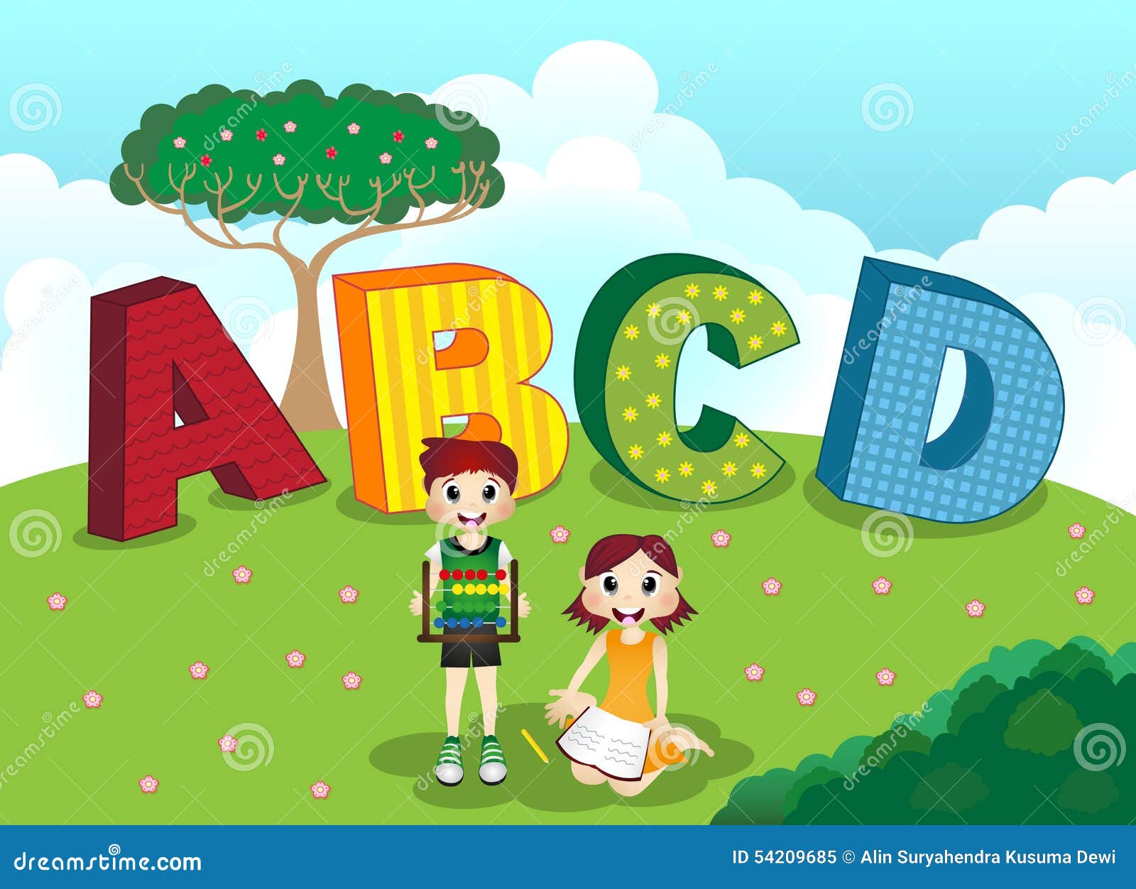 ABCD-Alphabet und -kinder vektor abbildung. Illustration von blöcke ...