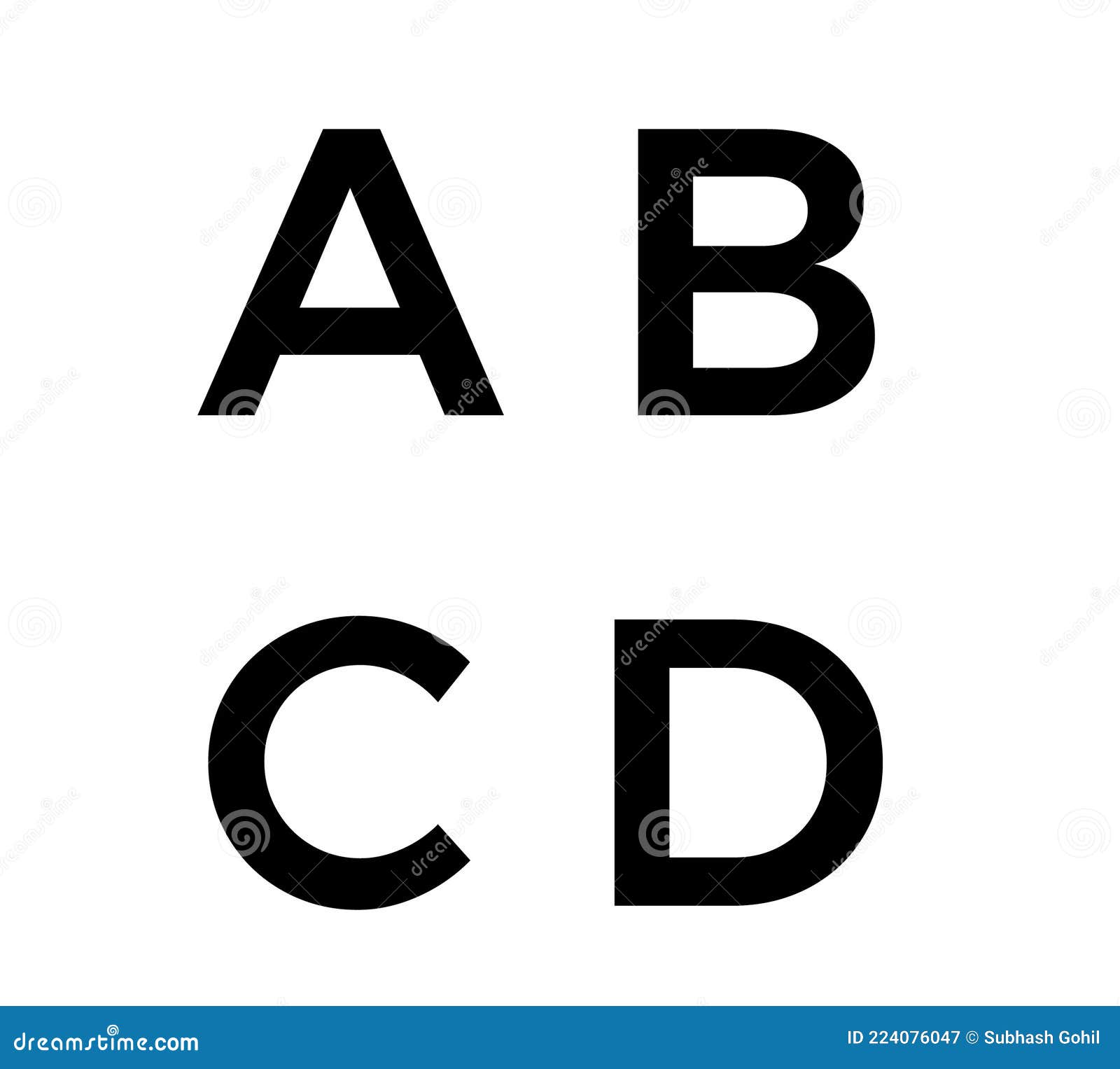 Abcd Black and White Design Background Stock Illustration ...