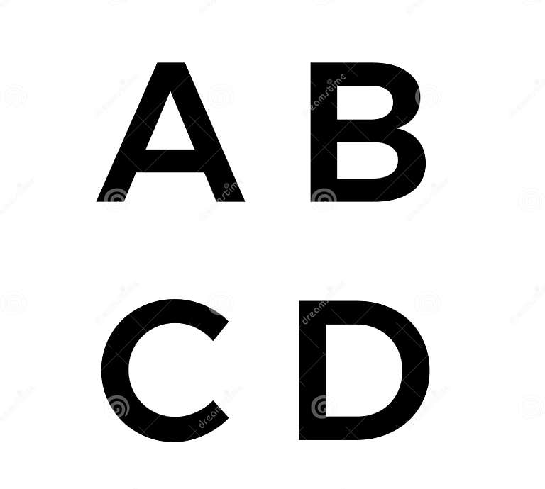 Abcd Black and White Design Background Stock Illustration ...