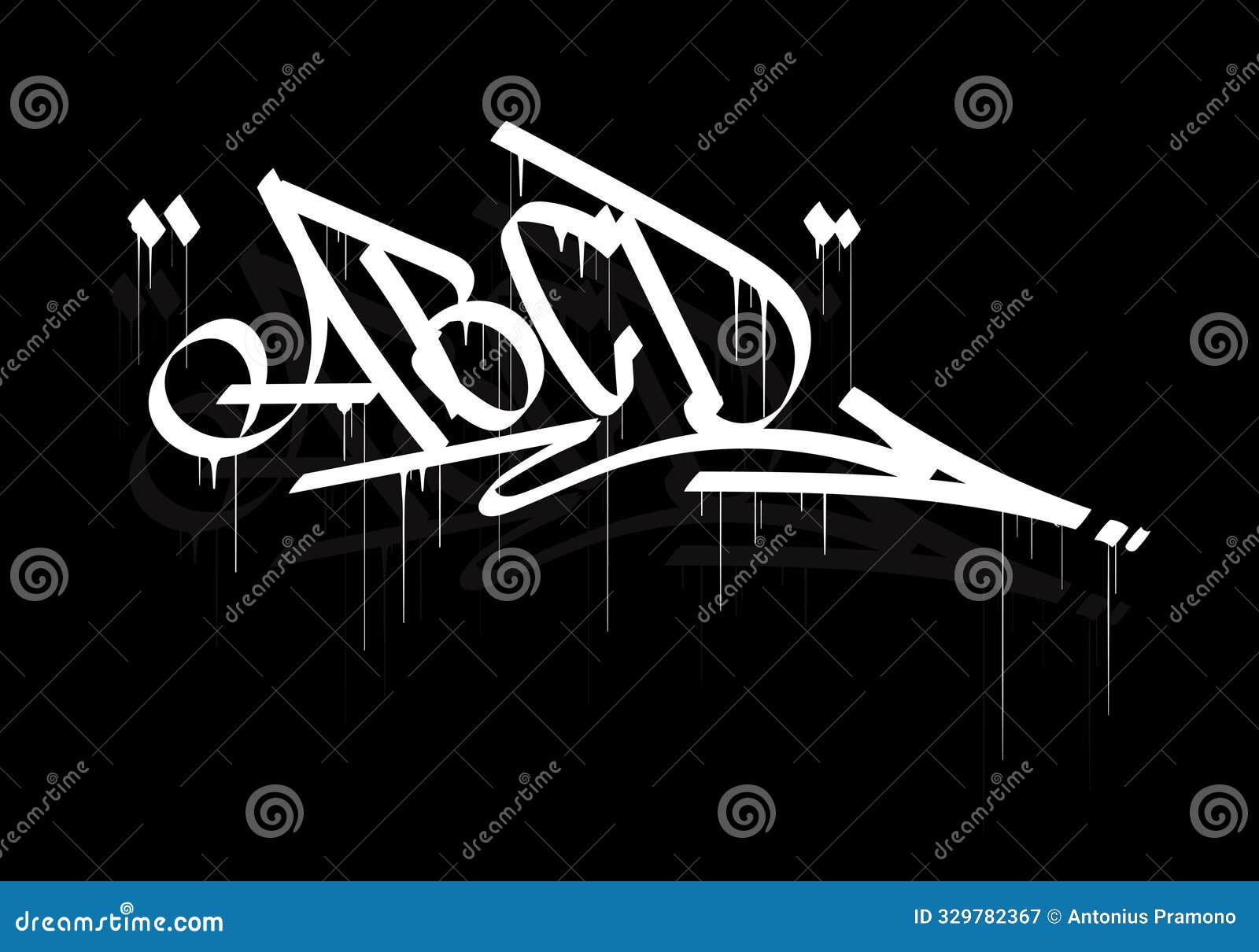 ABCD Graffiti Tag Style Design Stock Vector - Illustration of culture ...