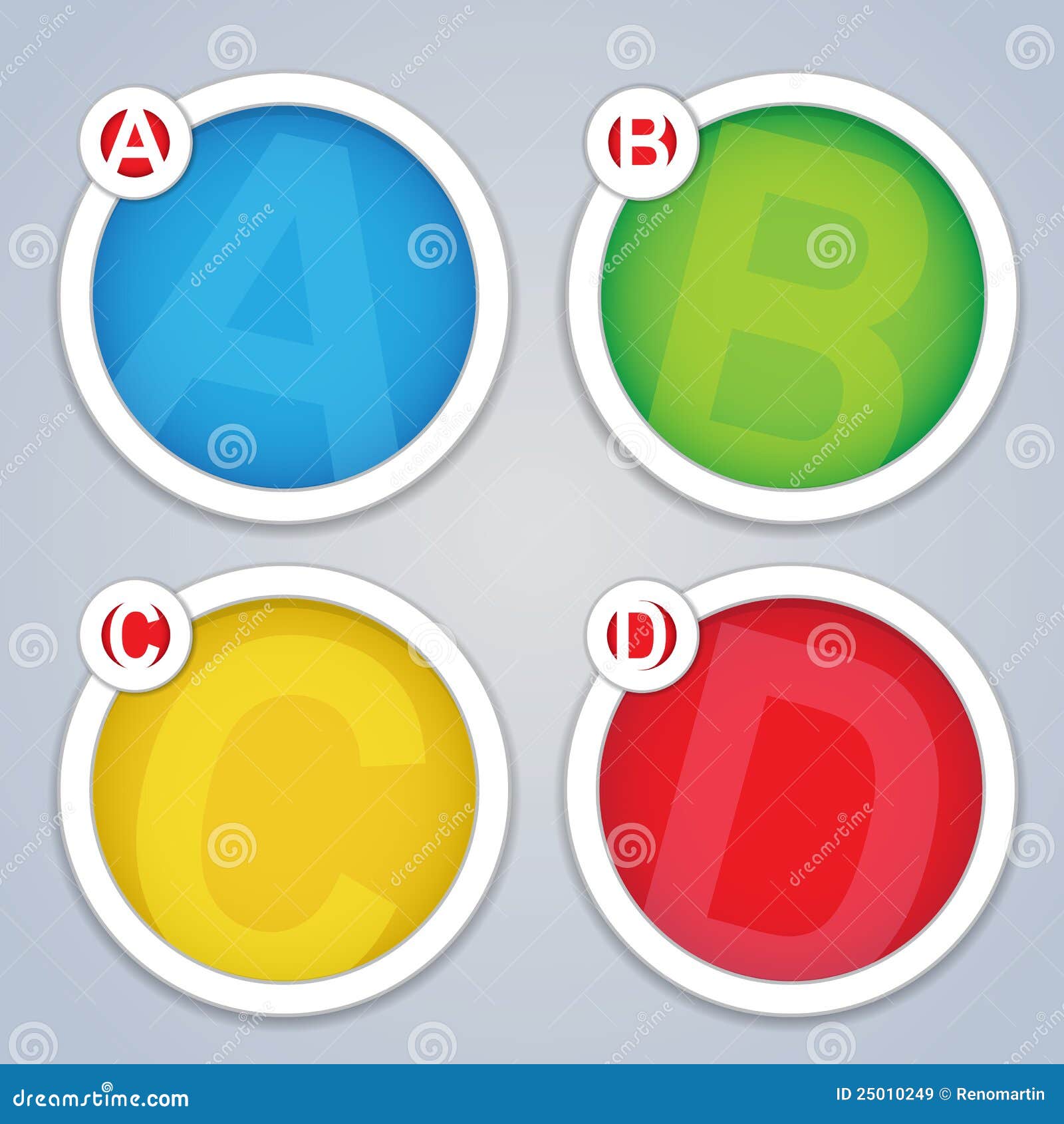 ABCD Progress Template Frames Stock Vector - Illustration of point ...