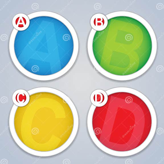 ABCD Progress Template Frames Stock Vector - Illustration of point ...