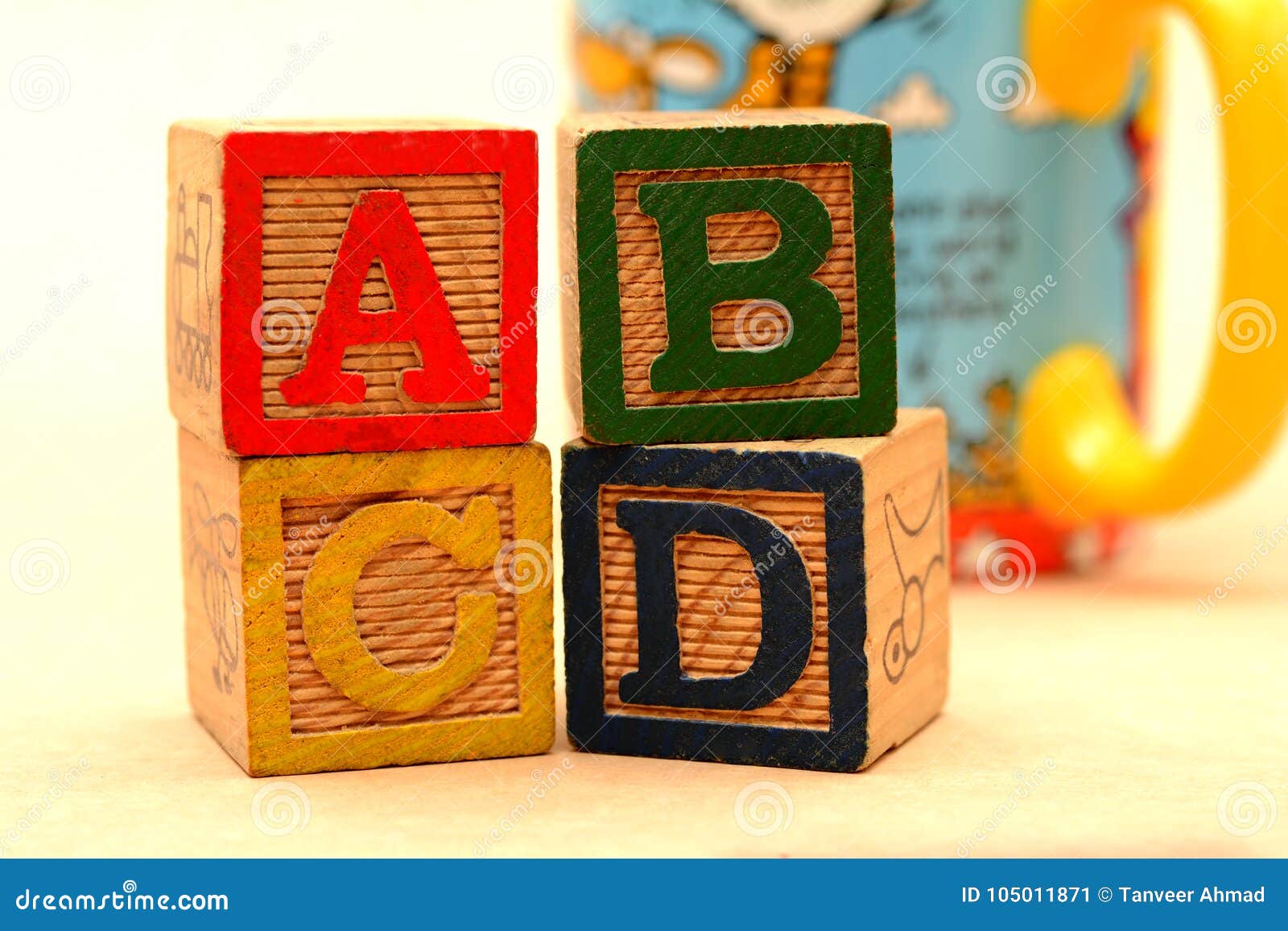The Word ABCD Is Laid Out In Multicolored Letters Royalty-Free Stock ...