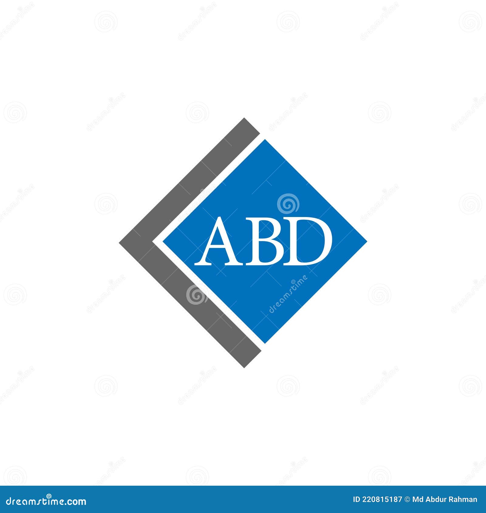 ABD Letter Logo Design on Black Background. ABD Creative Initials ...