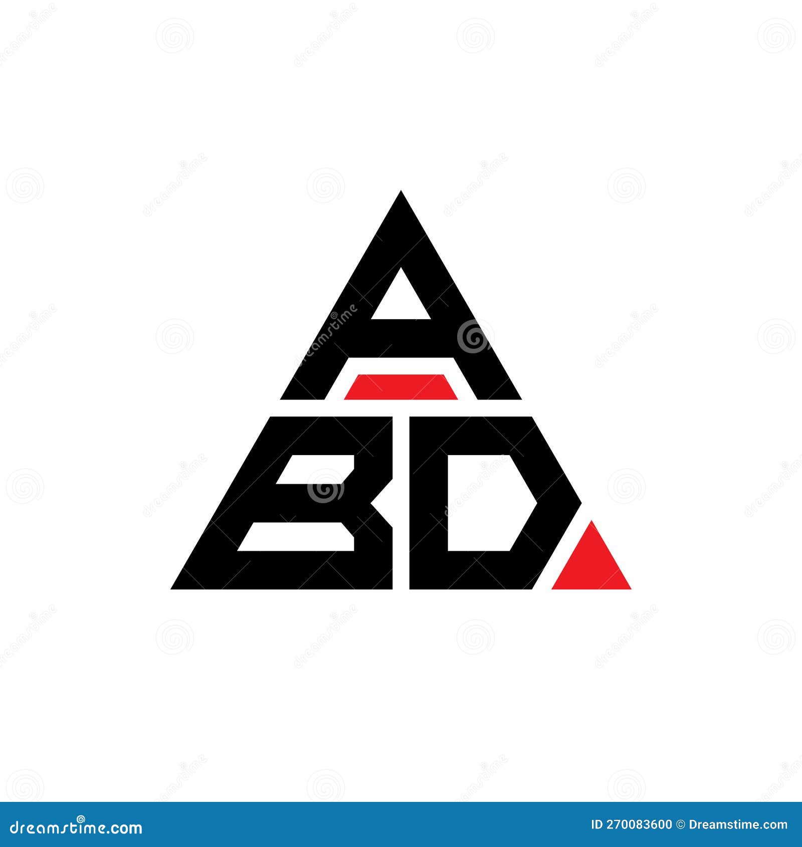 ABD Triangle Letter Logo Design With Triangle Shape. ABD Triangle Logo ...