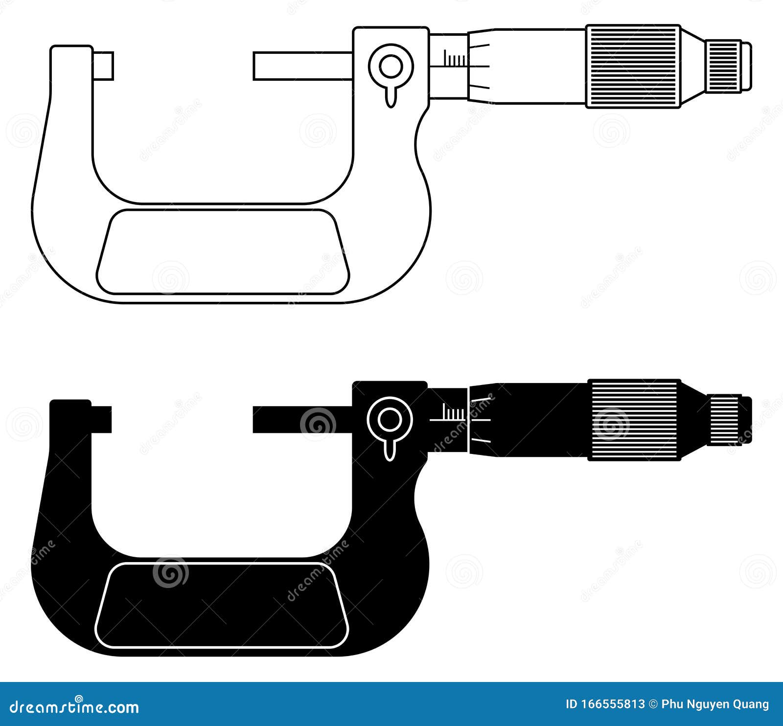 Outside Micrometer. Measuring Equipment. Flat Icons Stock Vector ...