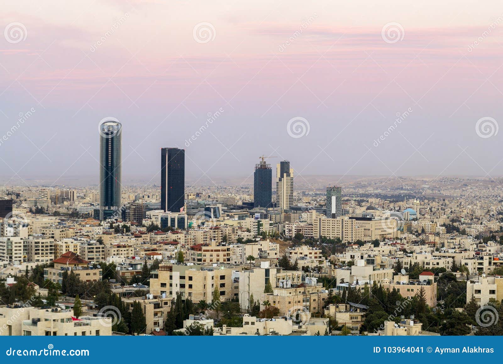 Abdali Area the New Downtown of Amman - Amman Skyline Stock Image ...