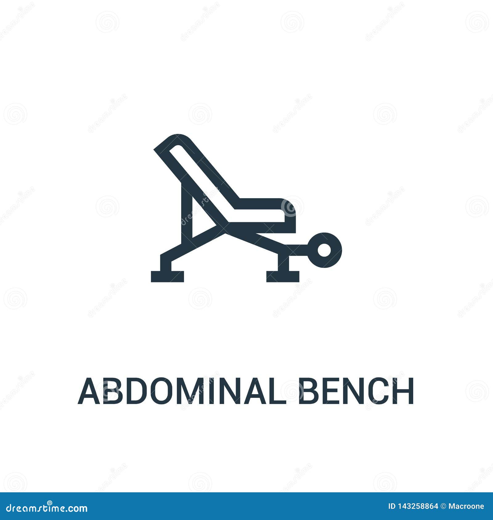 Abdominal Bench 3d Isolated Item. Realistic Sport Gym Equipment For ...