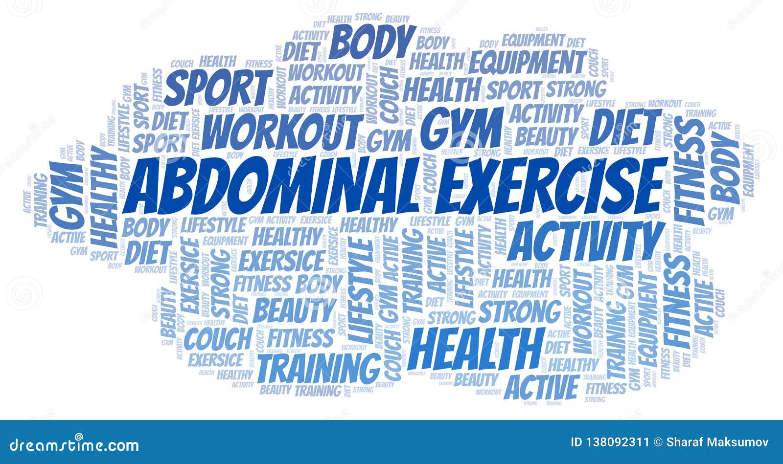Abdominal Exercise Word Cloud Stock Illustration - Illustration of ...