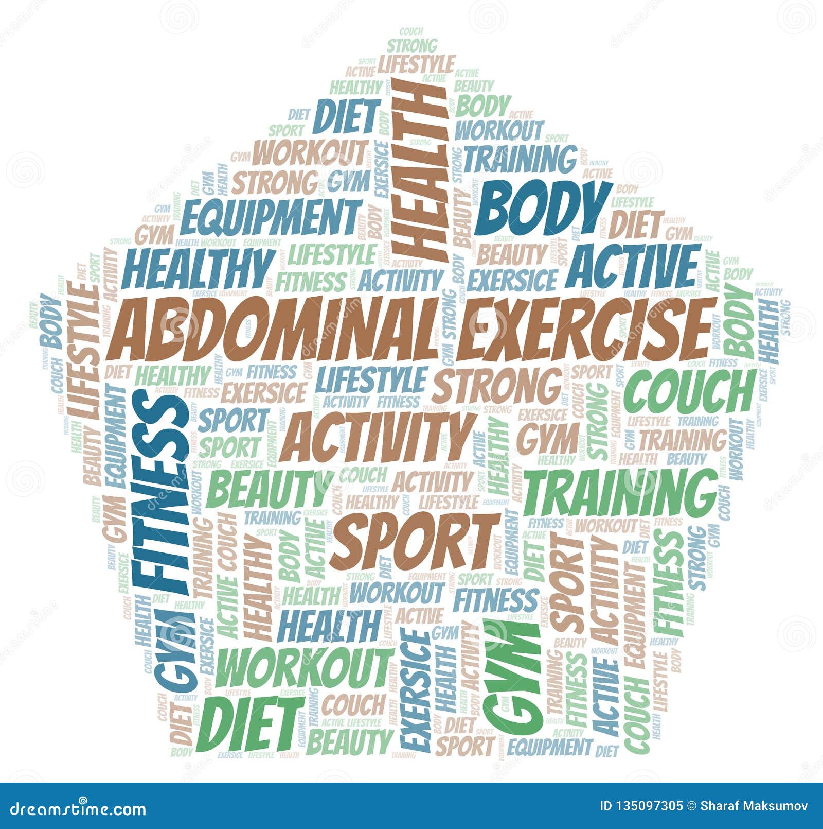 Abdominal Exercise Word Cloud Stock Illustration - Illustration of ...