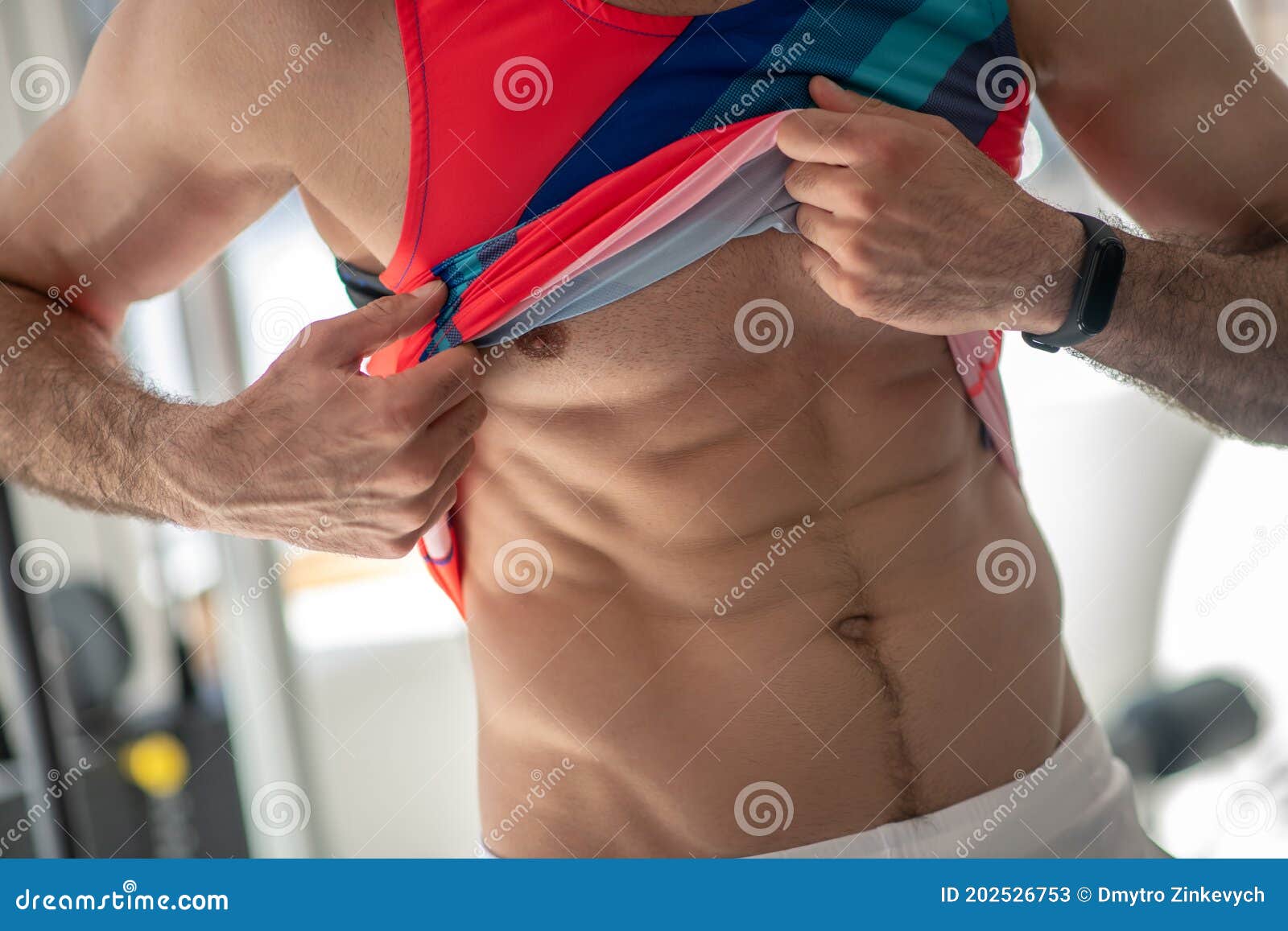 Close Up Picture of a Man with Strong Abdominal Muscles Stock Image ...