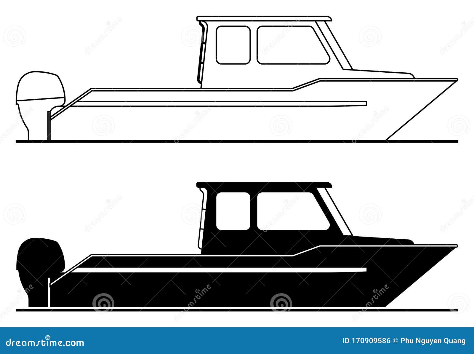 Power Boat. Flat Icons. Vector Illustration Stock Vector - Illustration ...