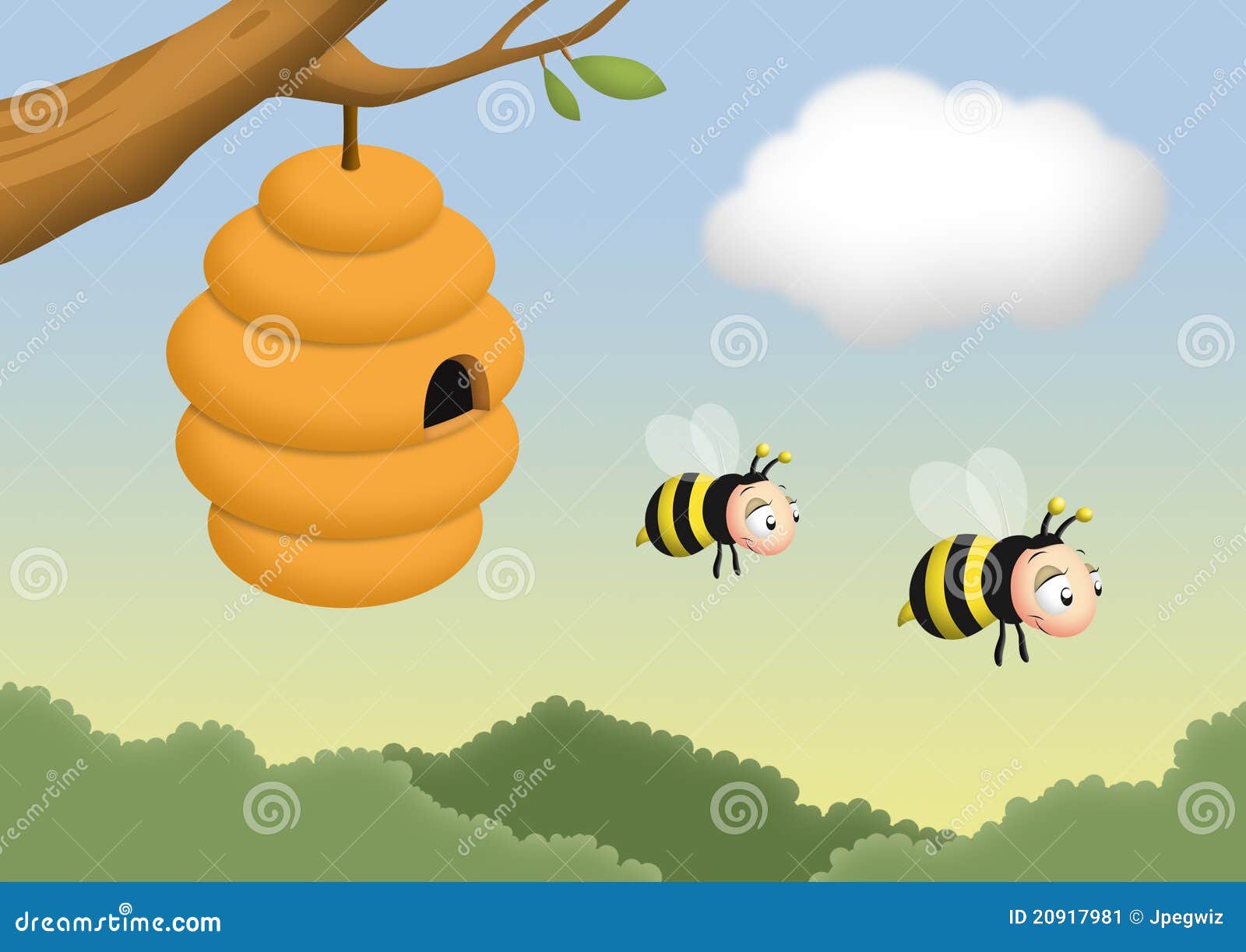 Abeille Et Ruche Image stock - Image: 20917981