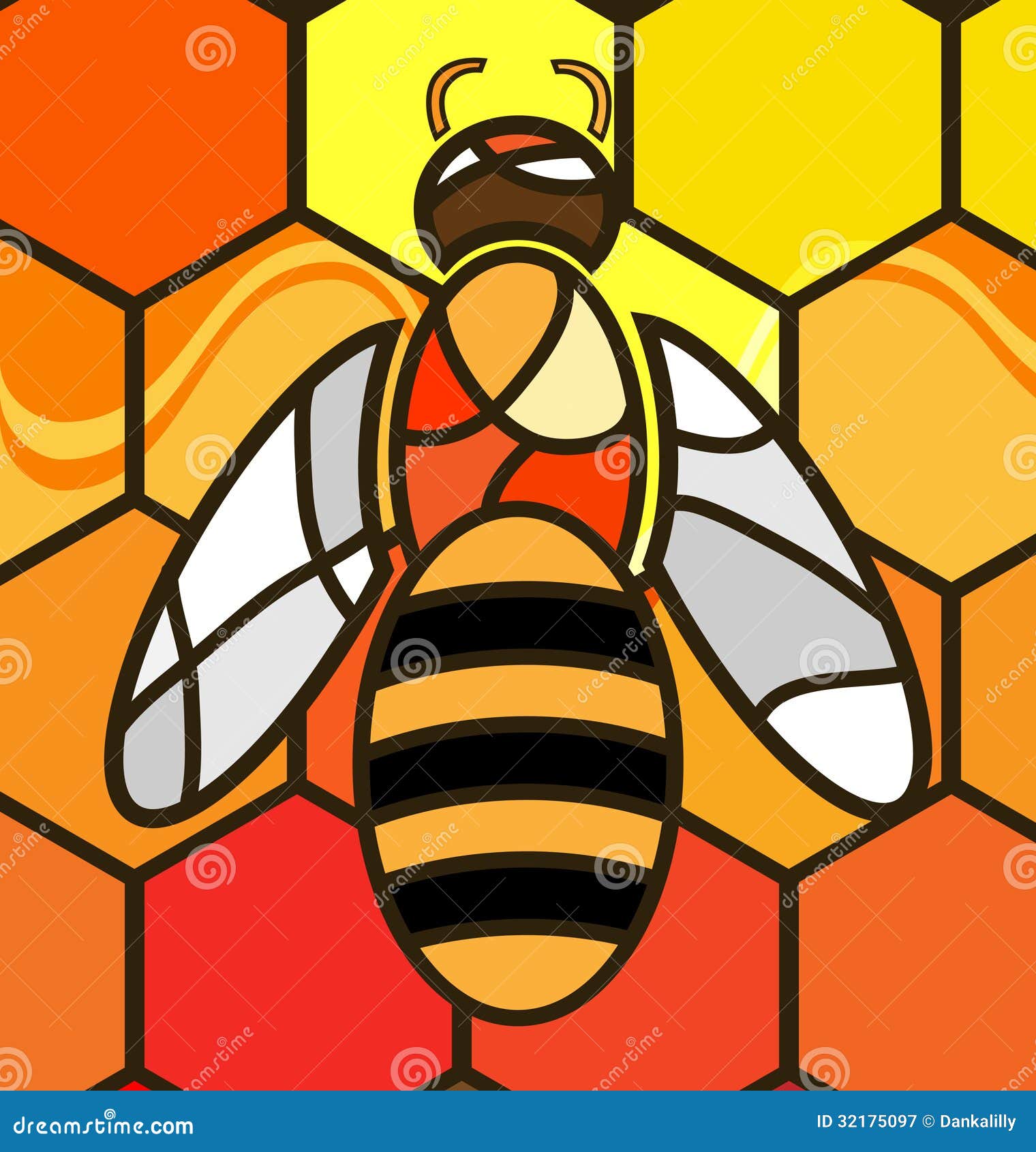 Abeja abstracta del fondo ilustración del vector. Ilustración de fondo ...