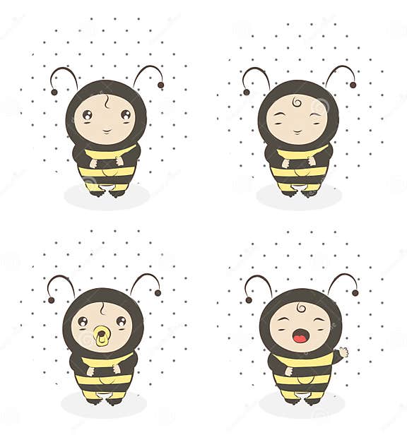 Abeja del bebé ilustración del vector. Ilustración de navidad - 23617999