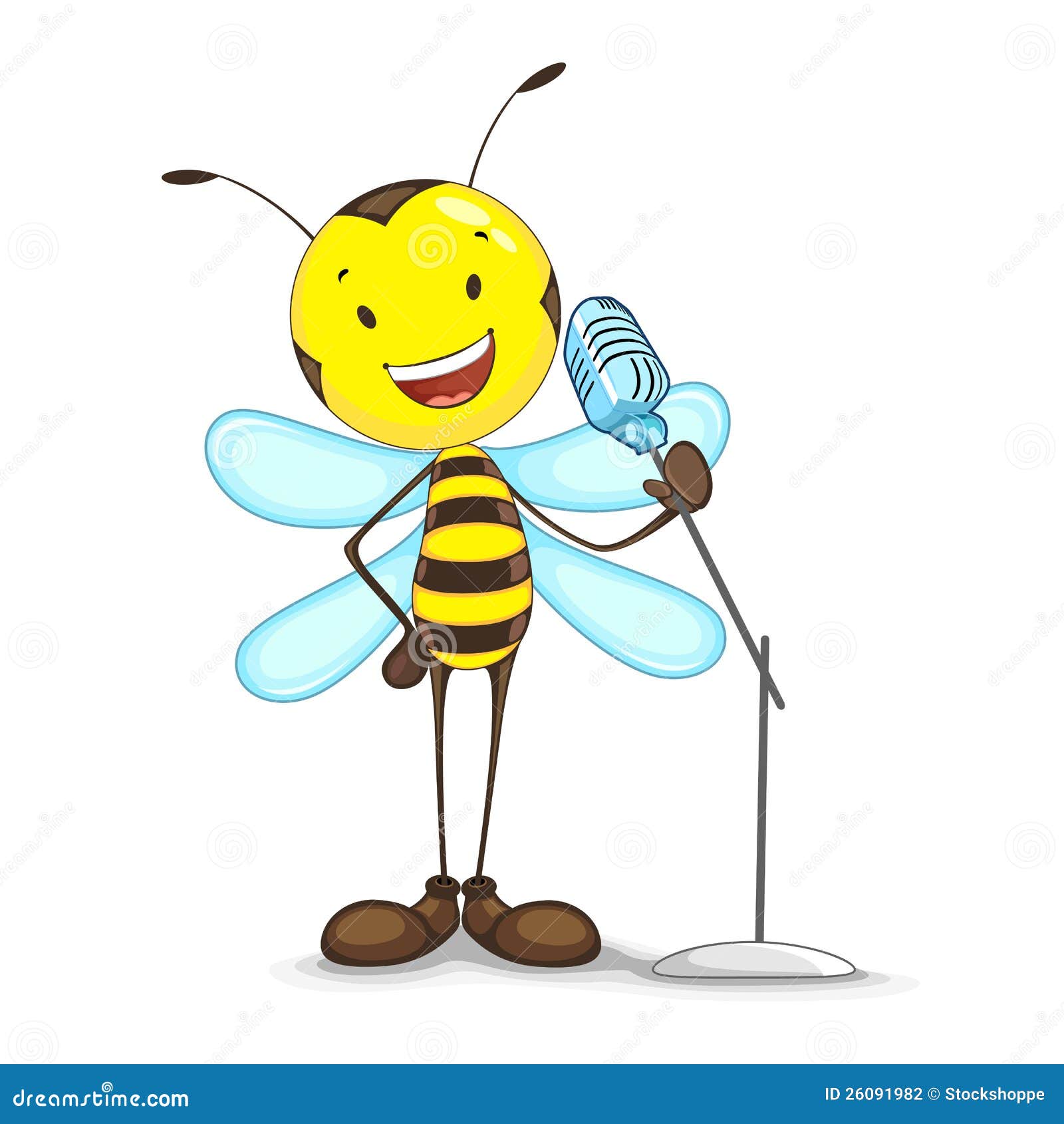 Abeja del canto ilustración del vector. Ilustración de roca - 26091982