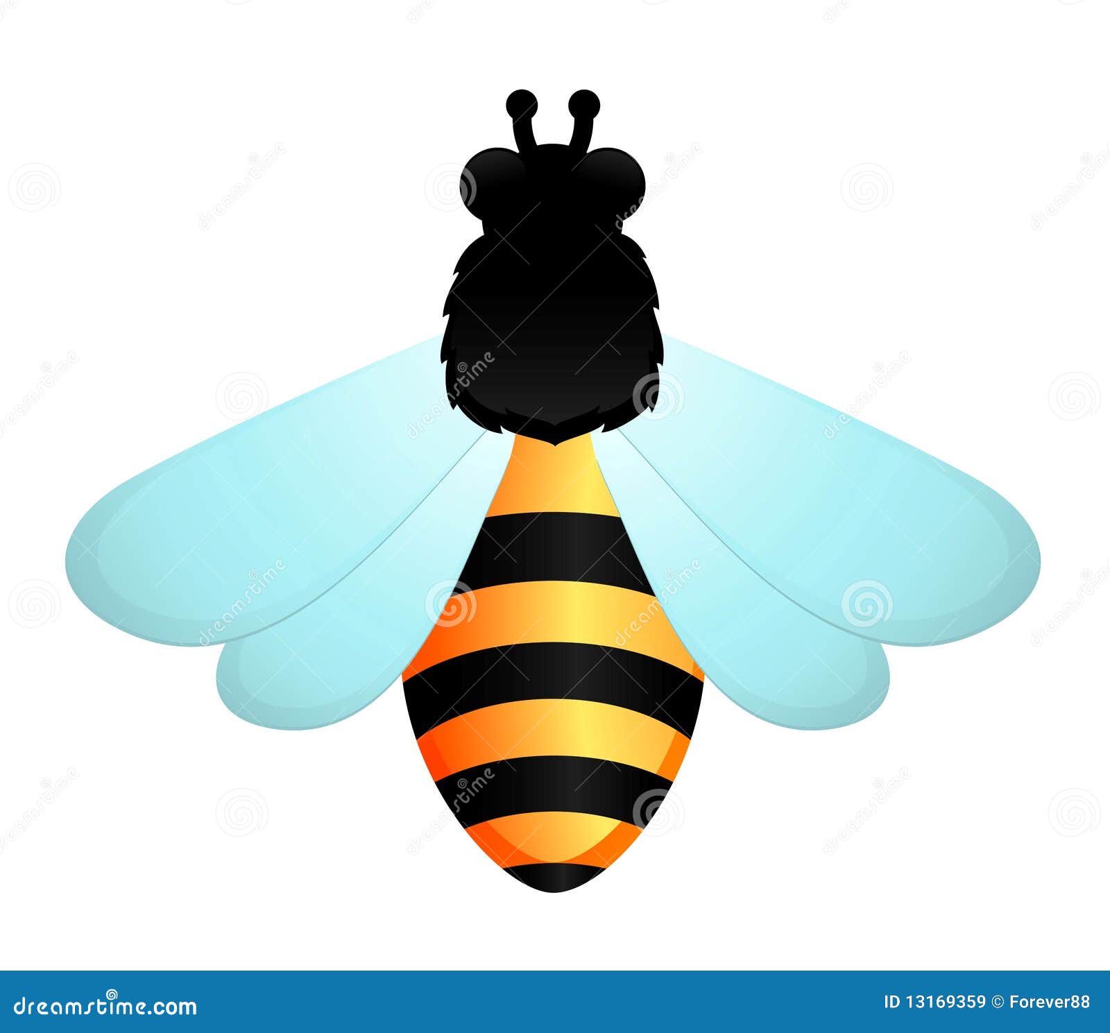 Abeja Divertida En El Fondo Blanco Ilustración del Vector - Ilustración ...