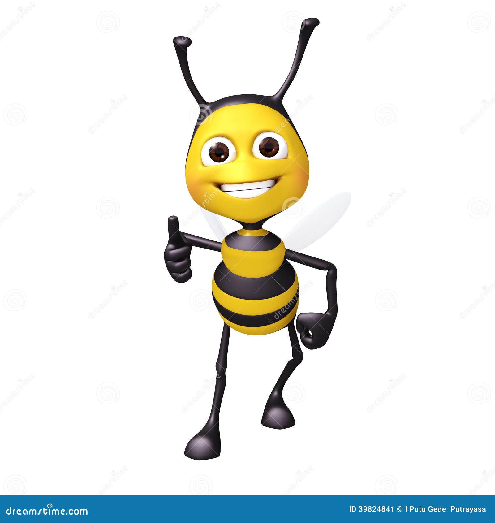 Abeja feliz stock de ilustración. Ilustración de miel - 39824841