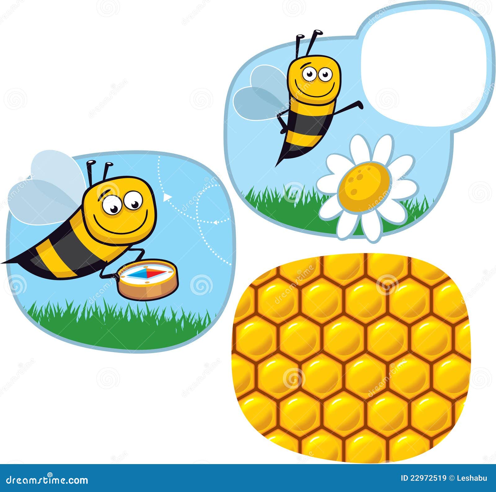 Abeja Feliz De La Historieta Ilustración del Vector - Ilustración de ...