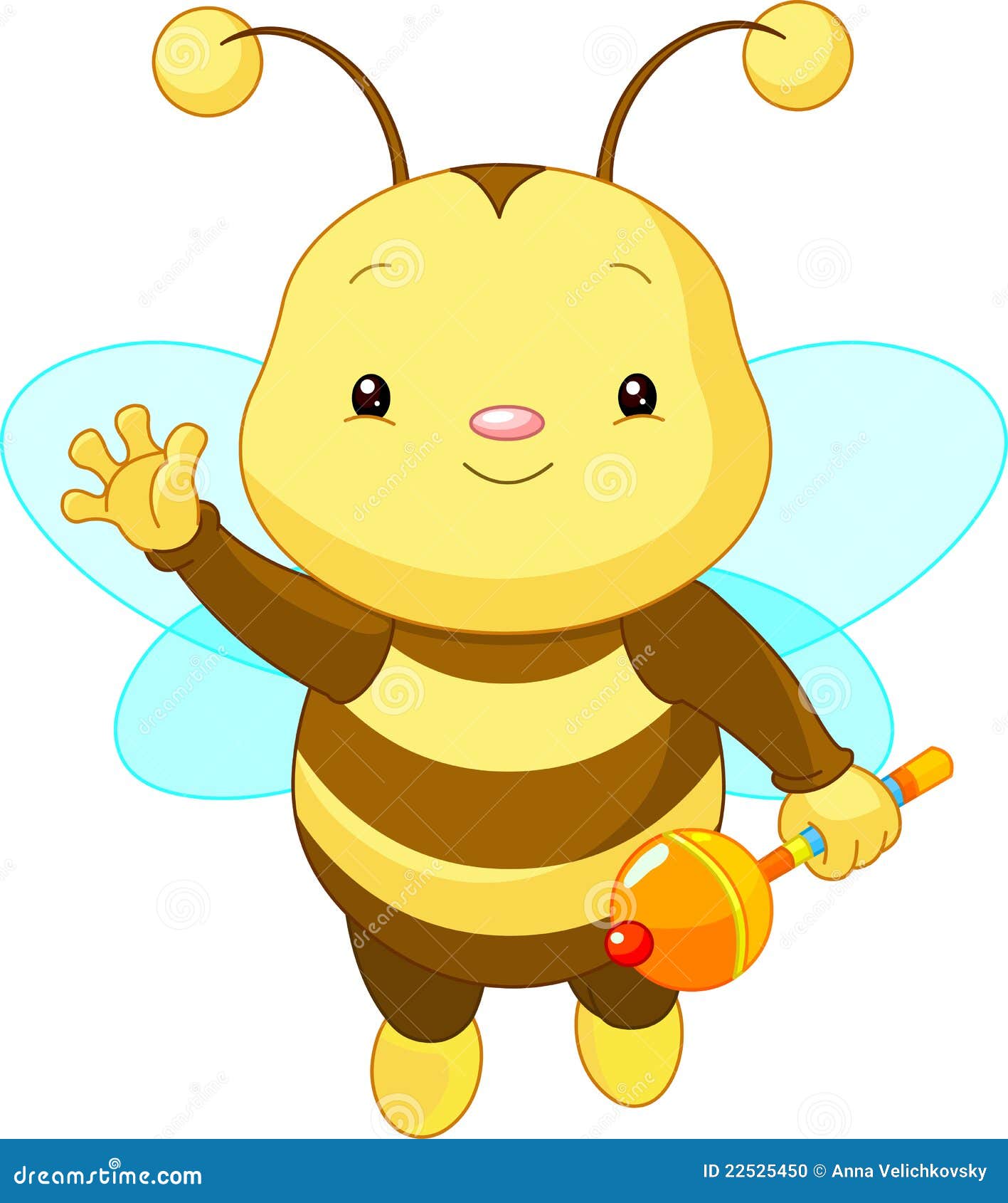 Abeja linda del bebé ilustración del vector. Ilustración de insecto ...